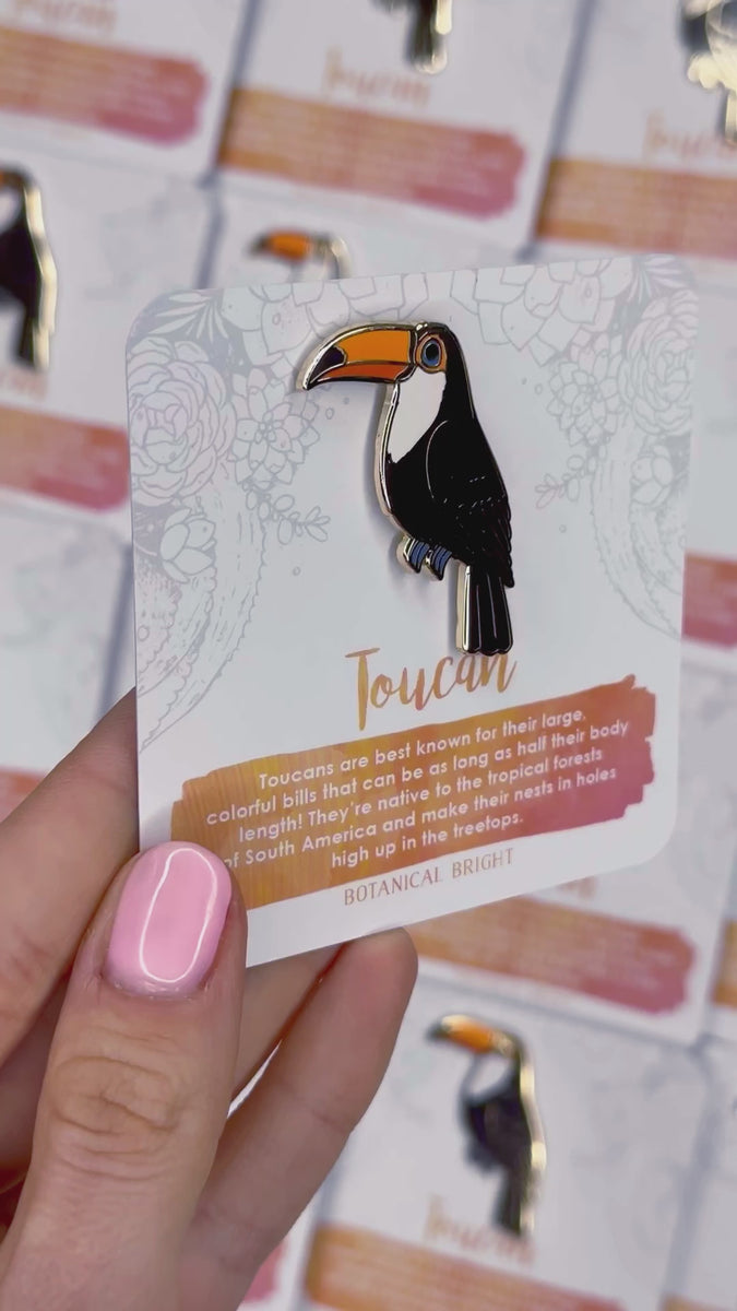 Toucan Enamel Pin – Botanical Bright - Add a Little Beauty to Your Everyday Toucan Enamel Pin – Botanical Bright - Add a Little Beauty to Your Everyday