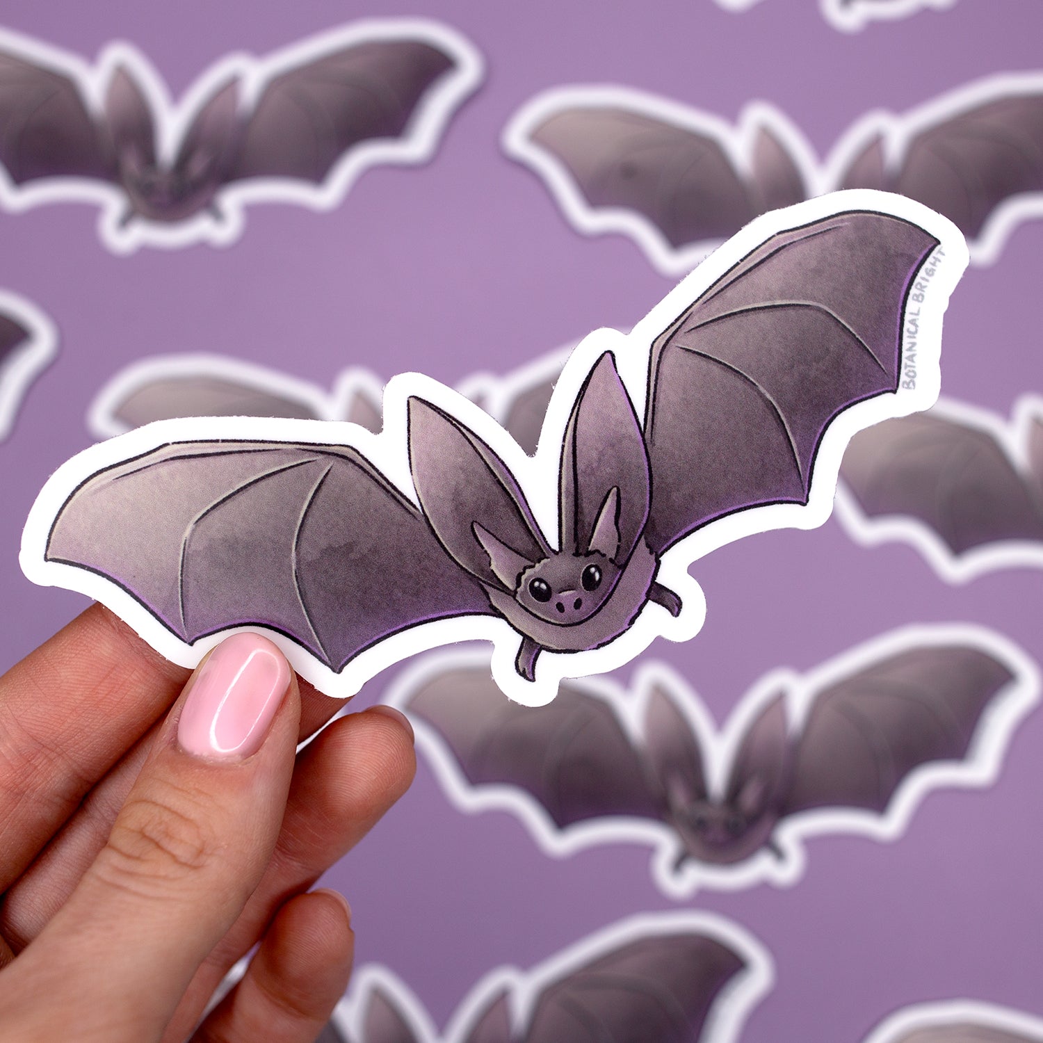 Bat Waterproof Vinyl Sticker – Botanical Bright