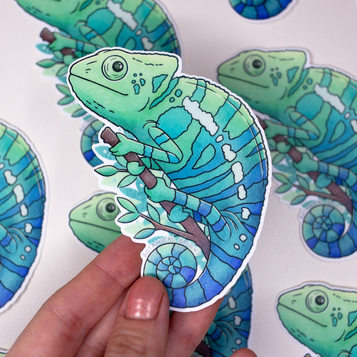 Chameleon Waterproof Vinyl Sticker – Botanical Bright