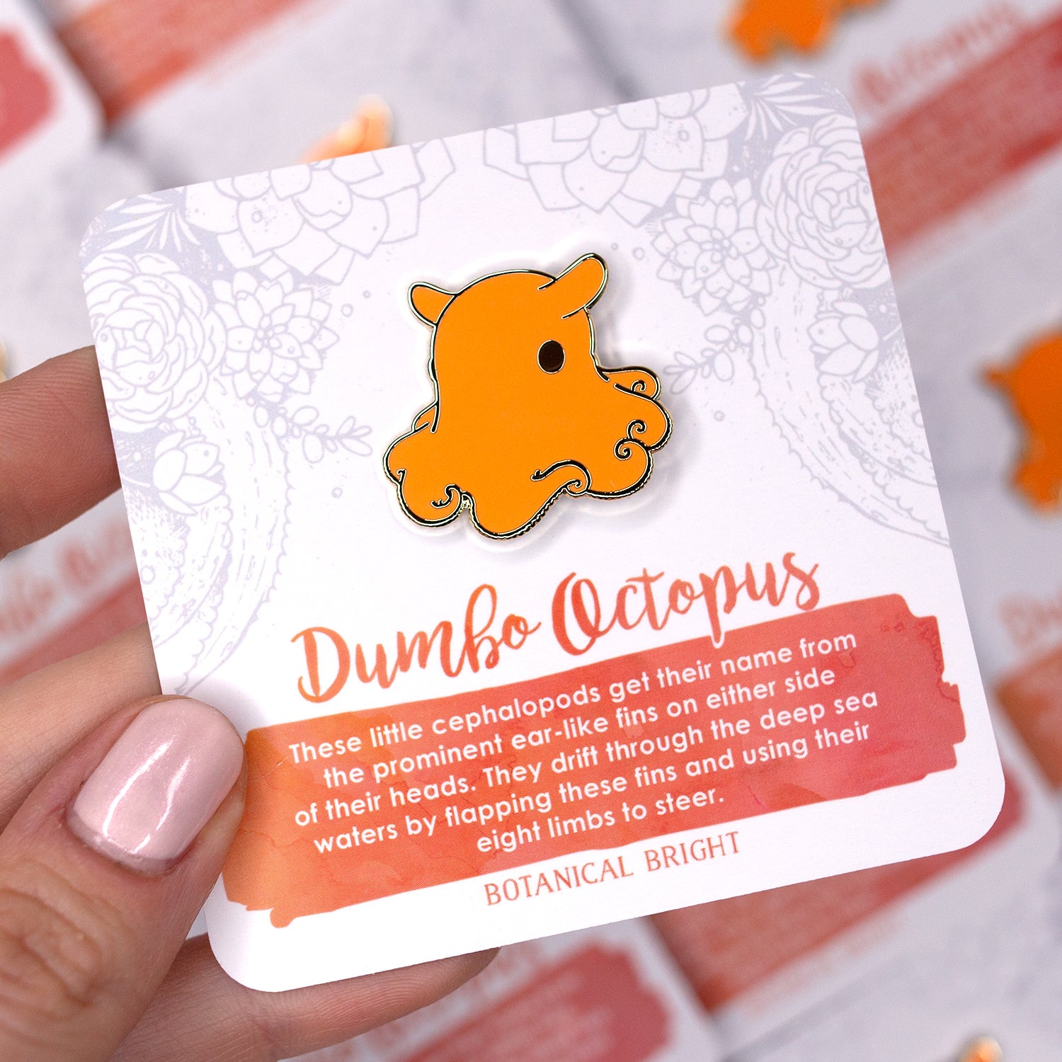 Dumbo Octopus Enamel Pin – Botanical Bright