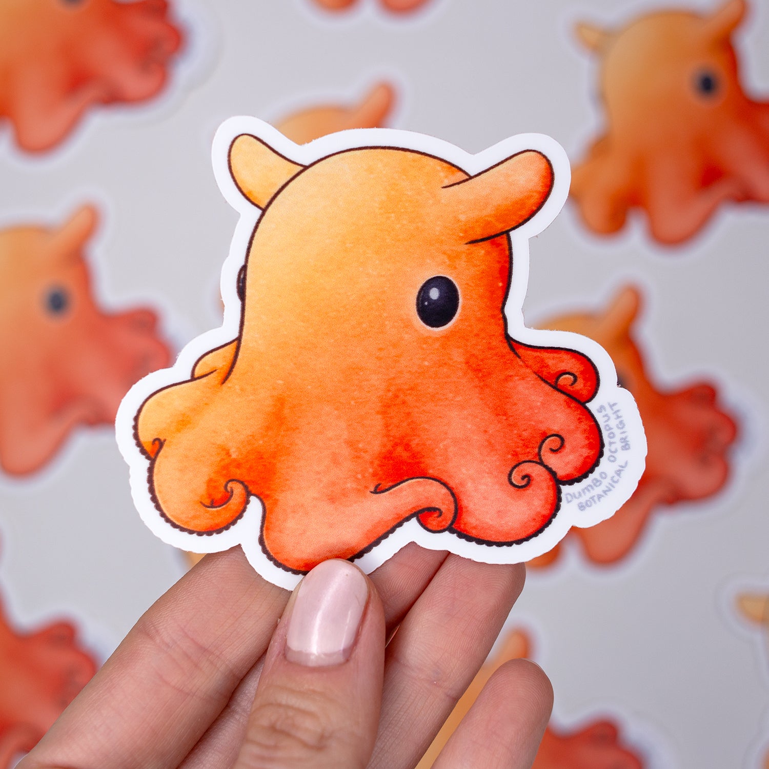 Dumbo Octopus Waterproof Vinyl Sticker – Botanical Bright