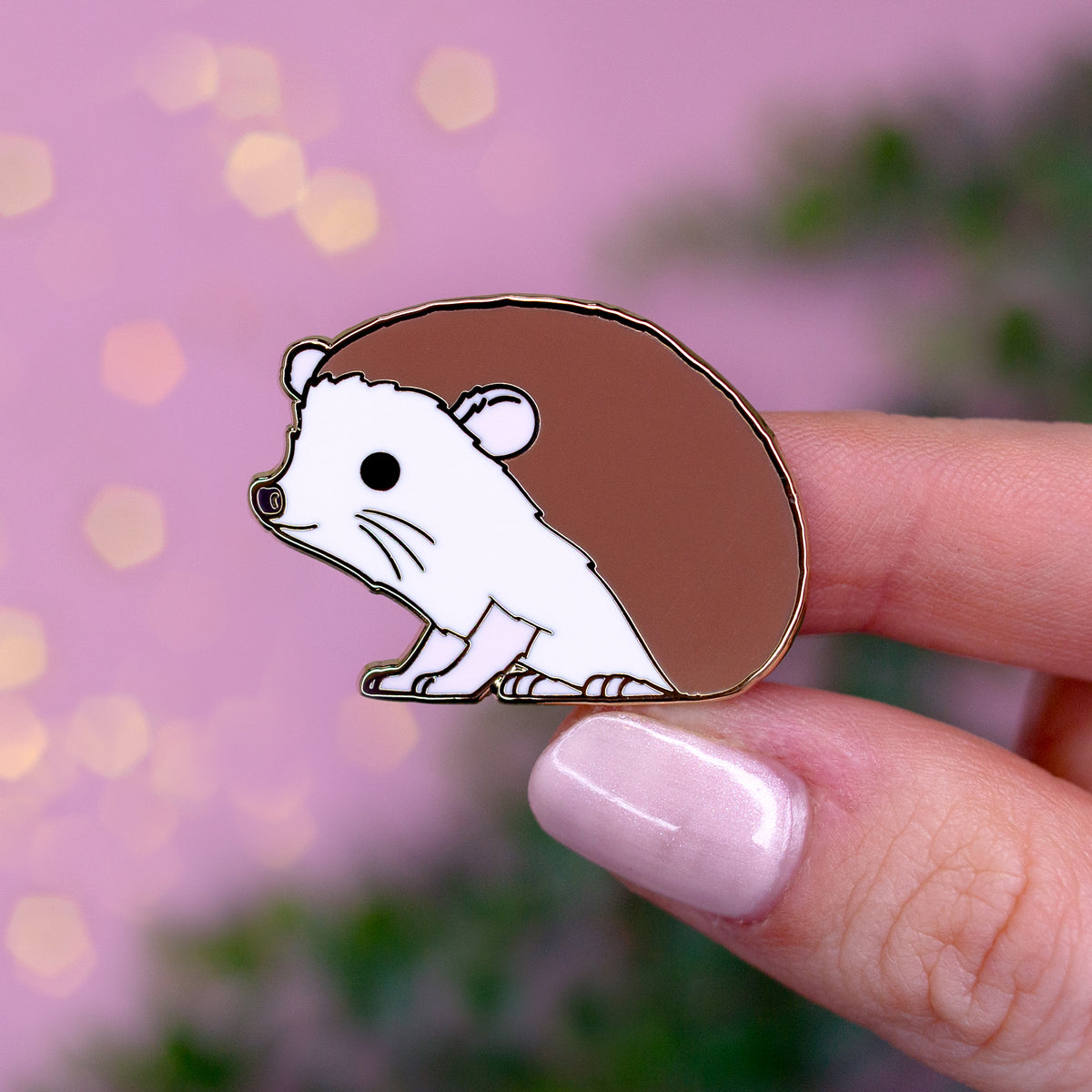 Hedgehog Enamel Pin – Botanical Bright - Add a Little Beauty to Your ...