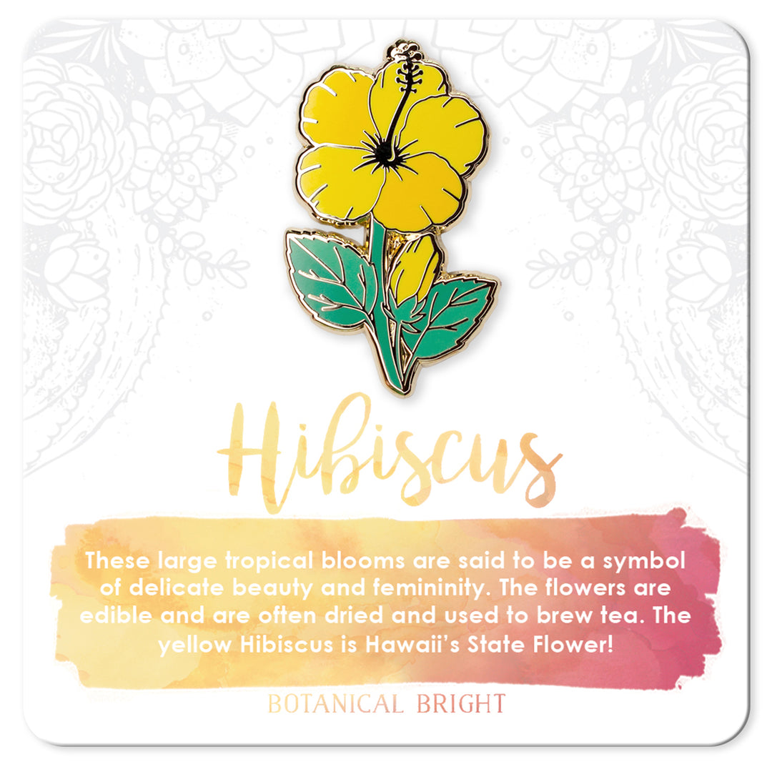 Hibiscus Enamel Pin – Botanical Bright