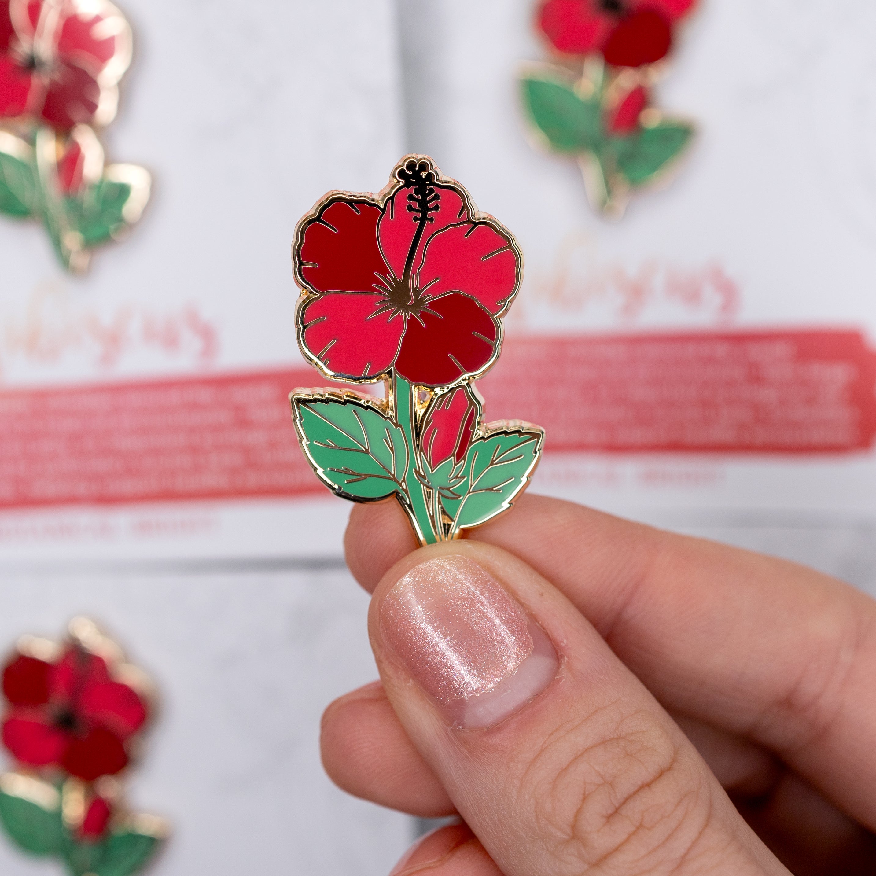 Hibiscus Enamel Pin – Botanical Bright