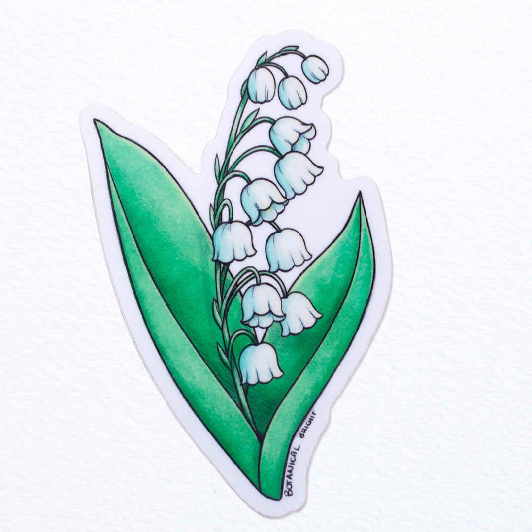 Lily of the Valley Waterproof Vinyl Sticker – Botanical Bright
