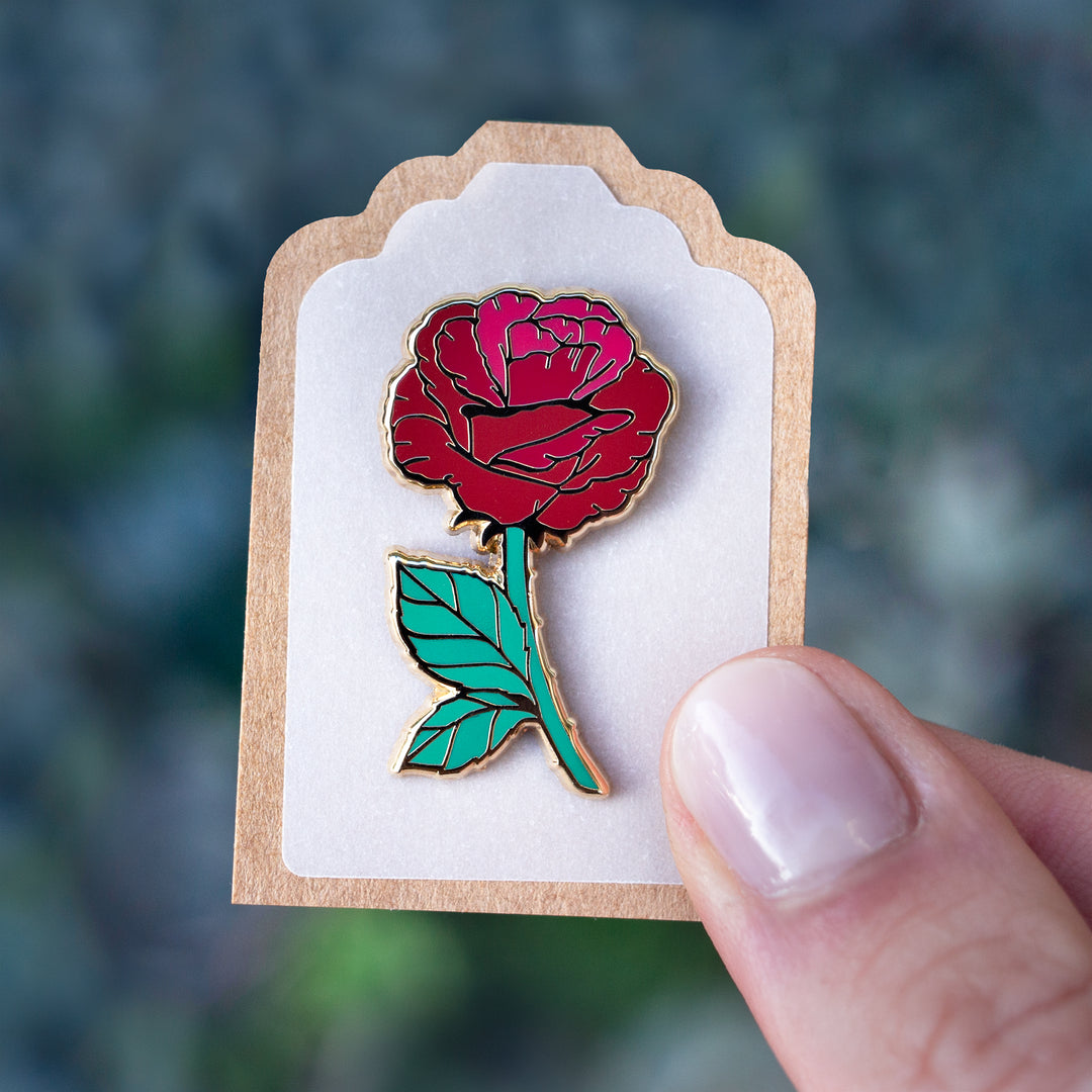 Rose Enamel Pin – Botanical Bright