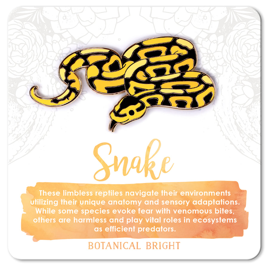 Snake Enamel Pin – Botanical Bright