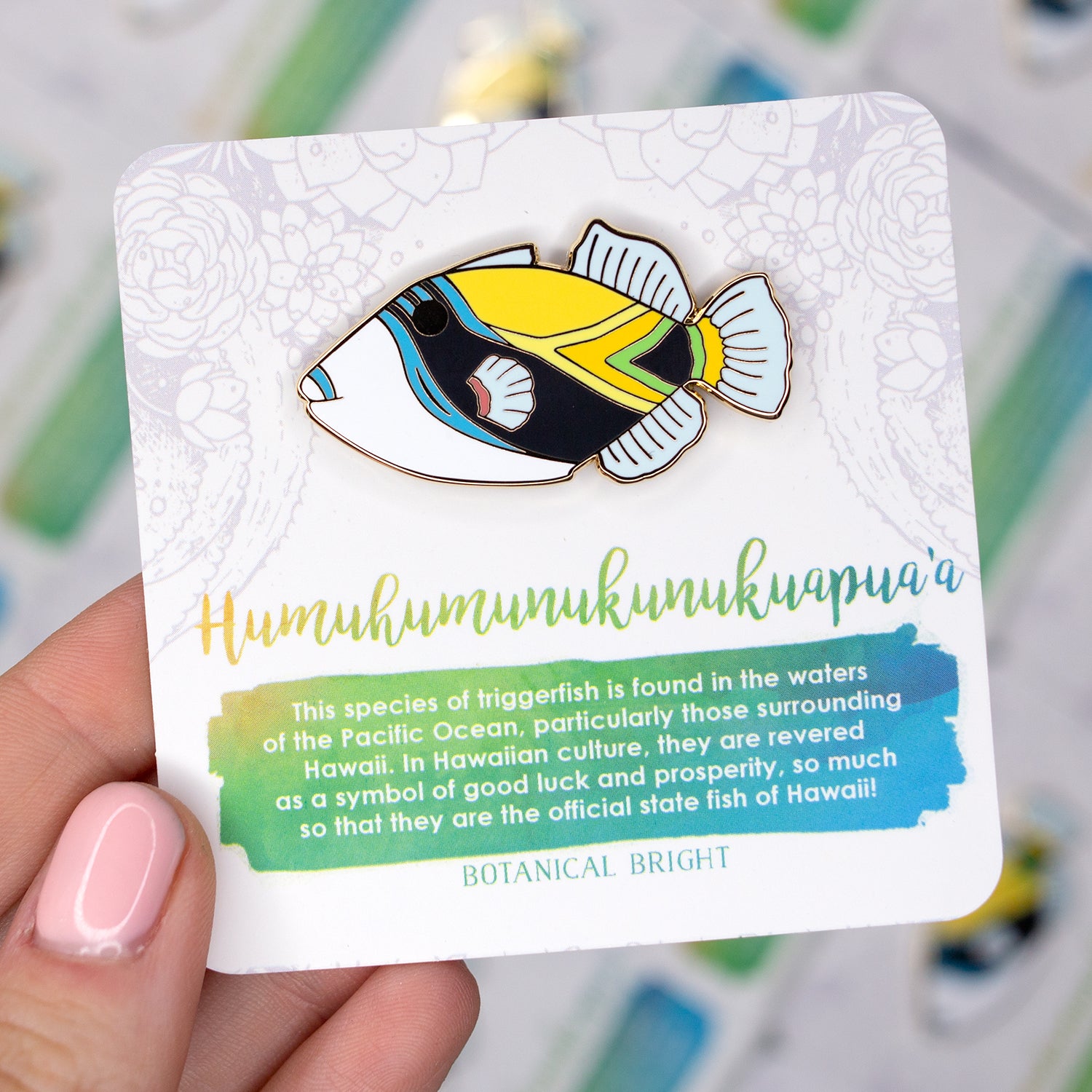 Humuhumunukunukuapua'a Enamel Pin – Botanical Bright