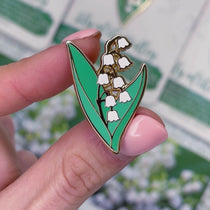 Lily of the Valley Enamel Pin – Botanical Bright