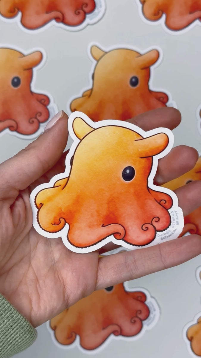 Dumbo Octopus Waterproof Vinyl Sticker – Botanical Bright