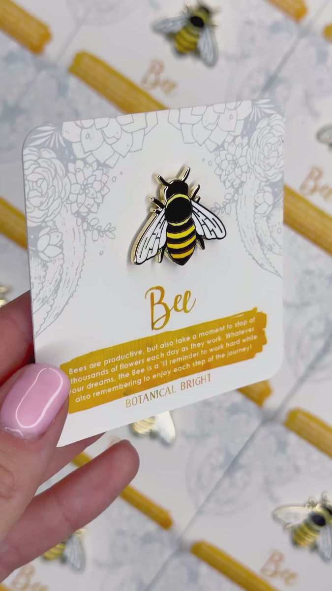 Bee Enamel Pin – Botanical Bright