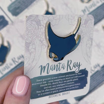 Manta Ray Enamel Pin – Botanical Bright - Add a Little Beauty to Your ...