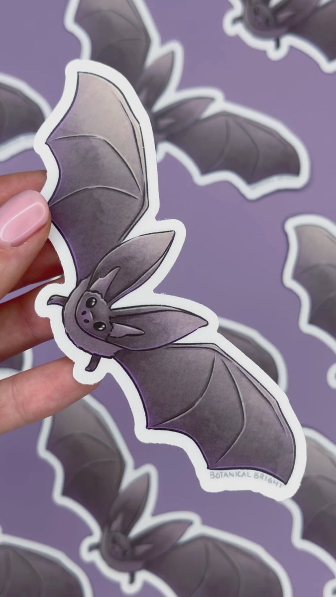 Bat Waterproof Vinyl Sticker – Botanical Bright