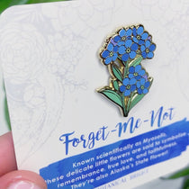 Forget-Me-Not Enamel Pin – Botanical Bright - Add a Little Beauty to ...