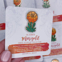 Marigold Enamel Pin – Botanical Bright - Add a Little Beauty to Your ...