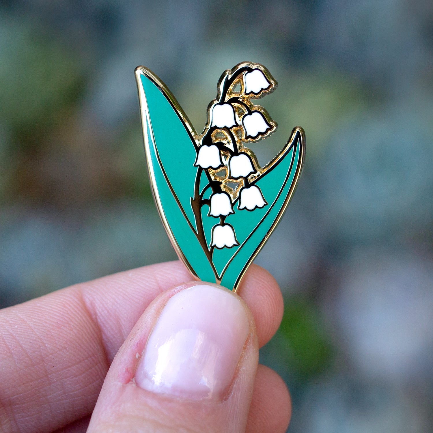 Lily of the Valley Enamel Pin – Botanical Bright - Add a Little Beauty ...