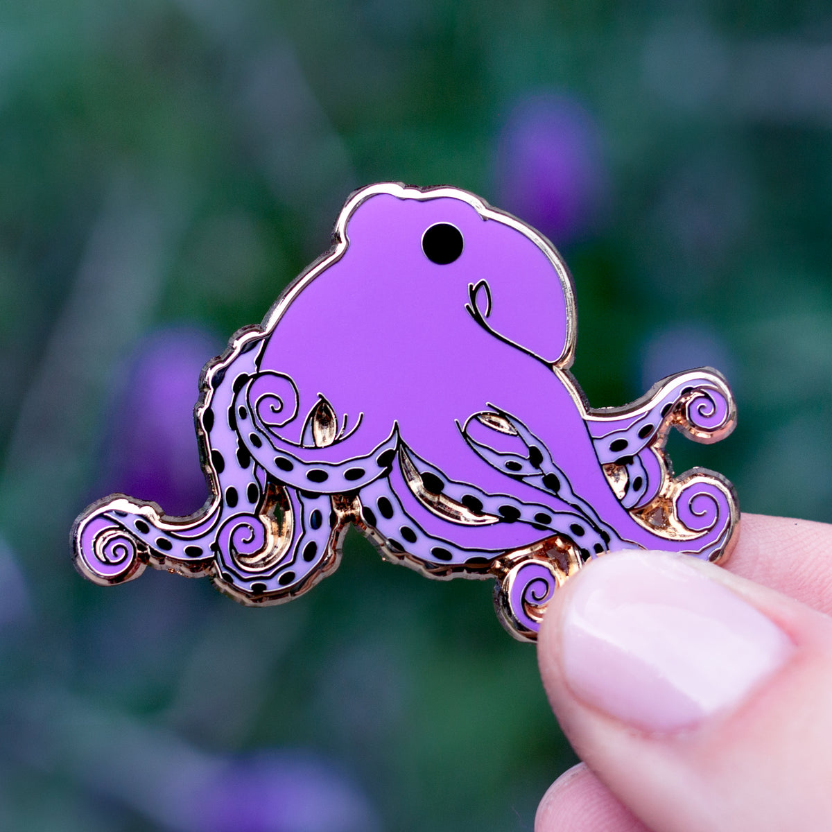 Octopus Enamel Pin – Botanical Bright - Add a Little Beauty to Your ...