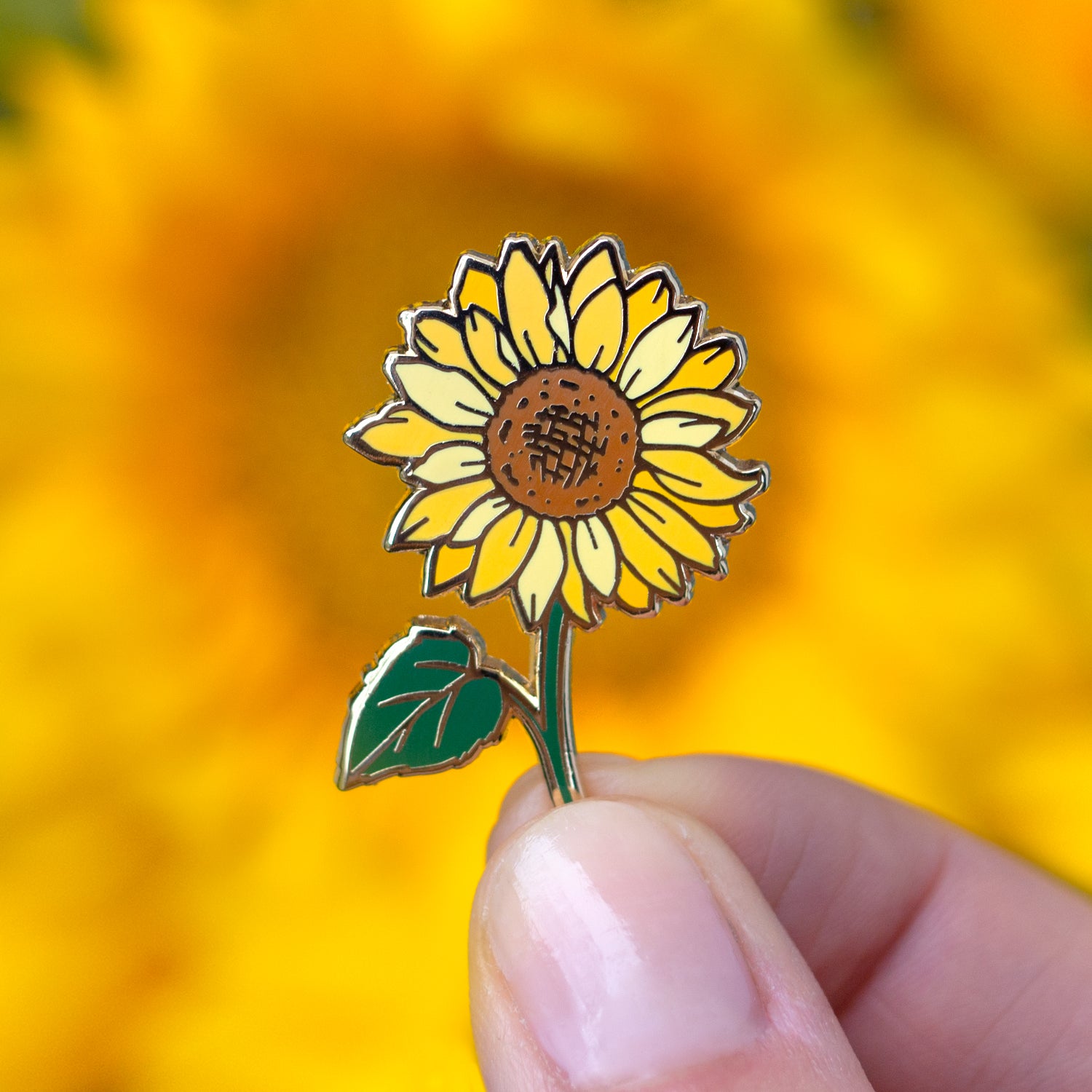 Sunflower Enamel Pin – Botanical Bright