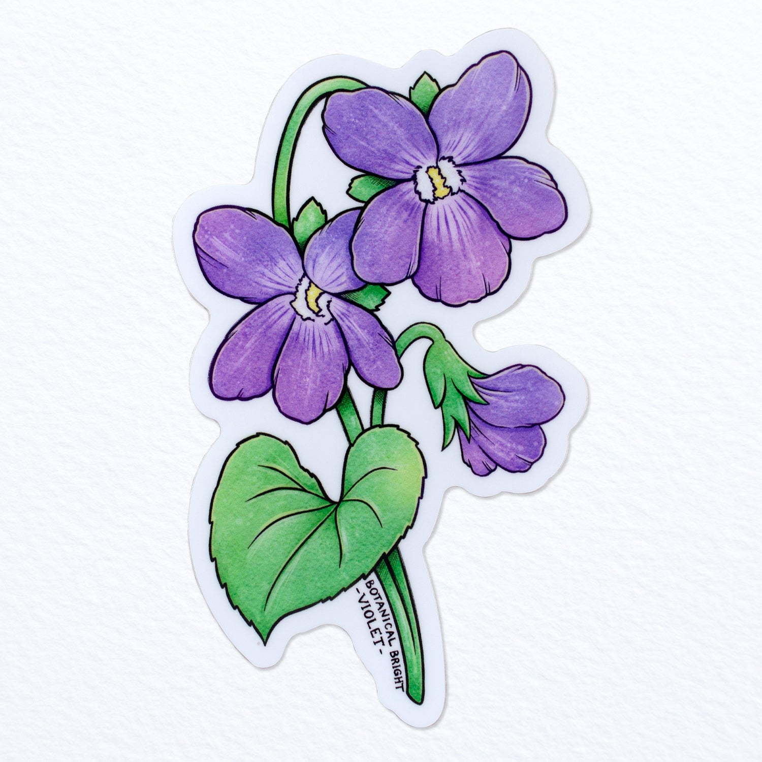 Violet Waterproof Sticker – Botanical Bright