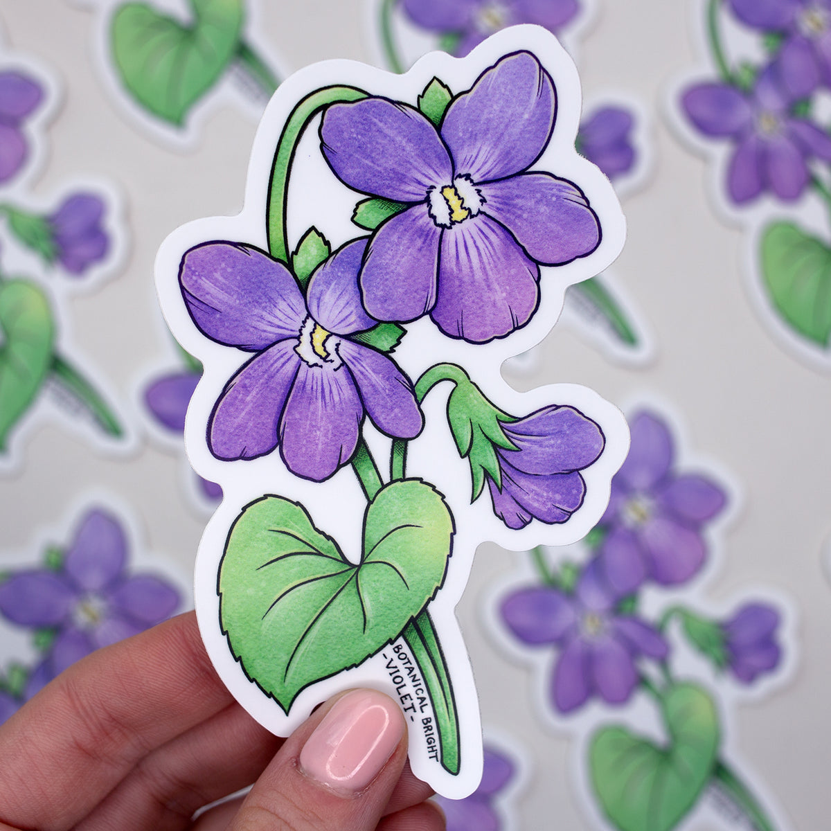 Violet Waterproof Sticker – Botanical Bright - Add a Little Beauty to ...